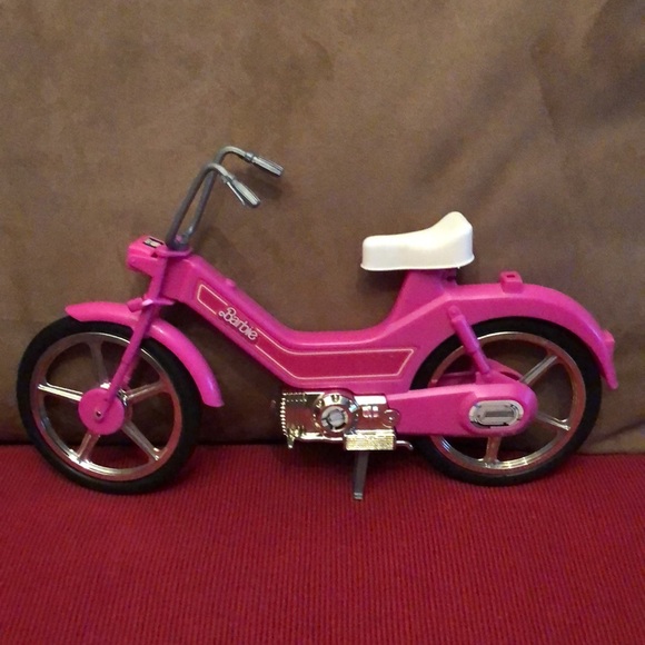 Barbie | Toys | Vintage 983 Barbie Pink Moped Scooter Motor Bike | Poshmark